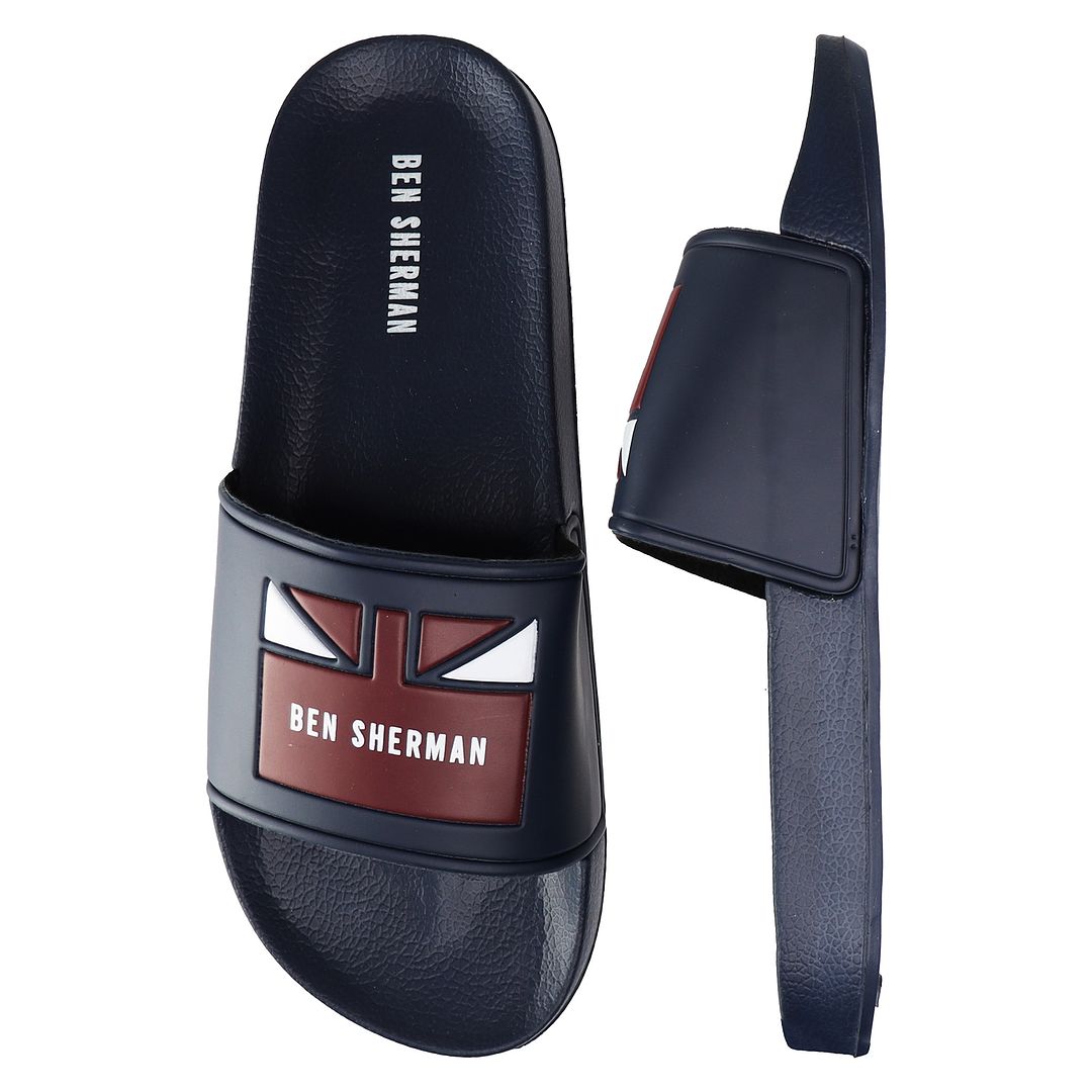 Ben Sherman Union Mens Navy Sliders – Sport It First